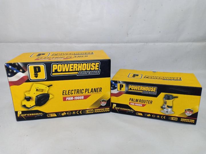 [BUNDLE] POWERHOUSE Electric Planer 650W + Palm Router 500W [POWERMARK ...