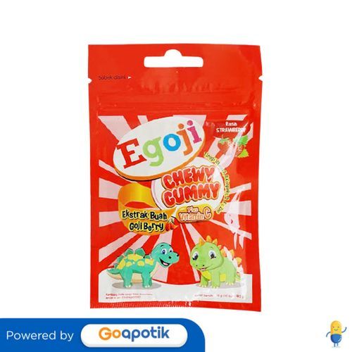 Egoji Chewy Gummy Rasa Strawberry 20 Gram Sachet | Lazada Indonesia
