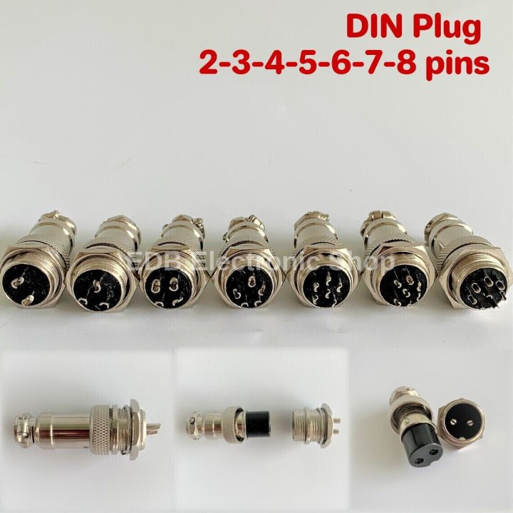 1pc. DIN Plug Male and Female 2/3/4/5/6/7/8 Pins DIN Male Plug Cable ...