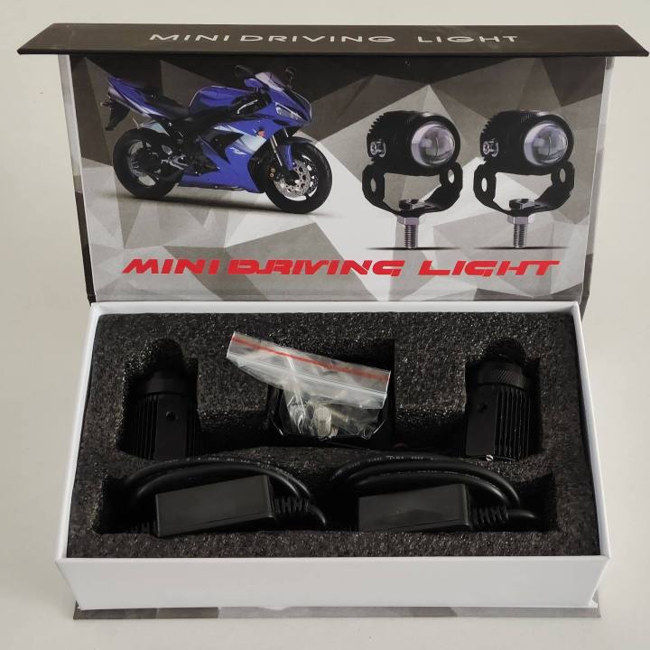 Motorcycle waterproof mini driving lights High and Low Yellow / White LED Aniti Fog For Cars ...