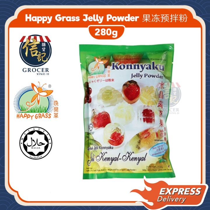 [100% HALAL] Happy Grass Konnyaku Jelly Powder 280g | Lazada