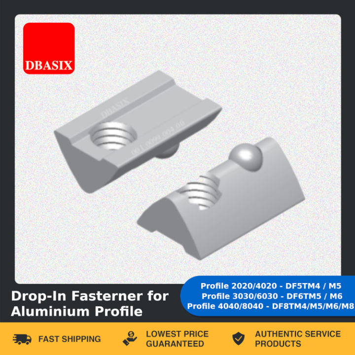 DBASIX - Drop-In Nut / Half Round Nut / T Nut / Nut For Aluminum ...