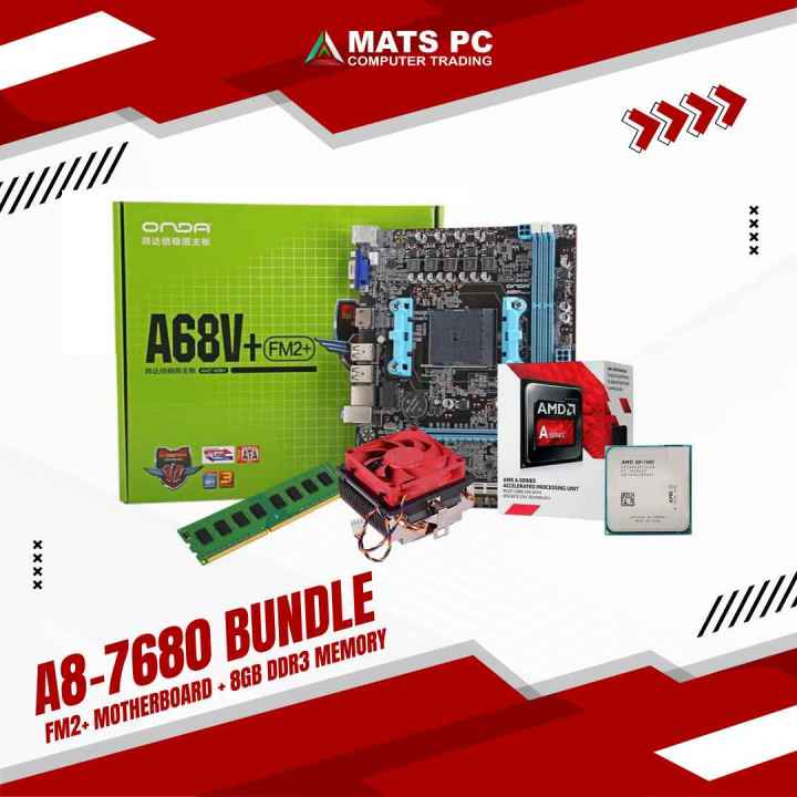 BRANDNEW AMD A8-7680 PROCESSOR WITH FM2 MOTHER BOARD, STOCK FAN, 8GB DDR3 MEMORY BUNDLE | Lazada PH