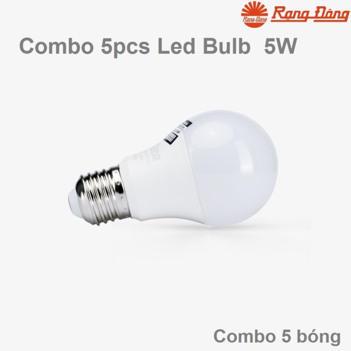 Combo 5 bóng đèn led tròn 5w Rạng Đông | Lazada.vn