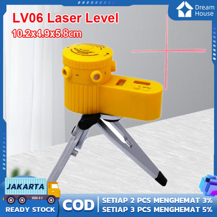 (dalam Stok, Dikirim Dari Jakarta)Laser Level LV06 Square Laser Line ...