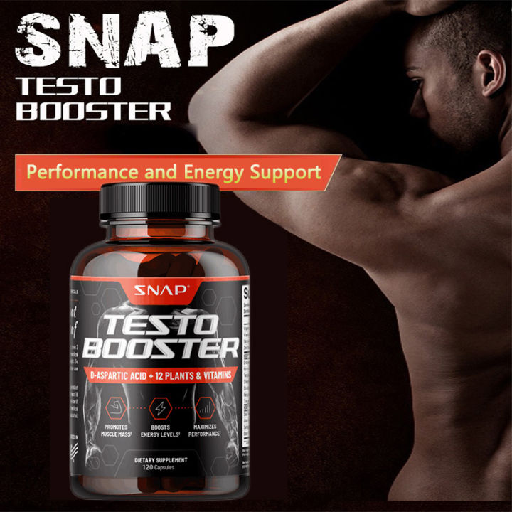 SNAP อาหารเสริม Testo Testosterone Booster + พืชและวิตามิน 14 ชนิด, 60/ ...