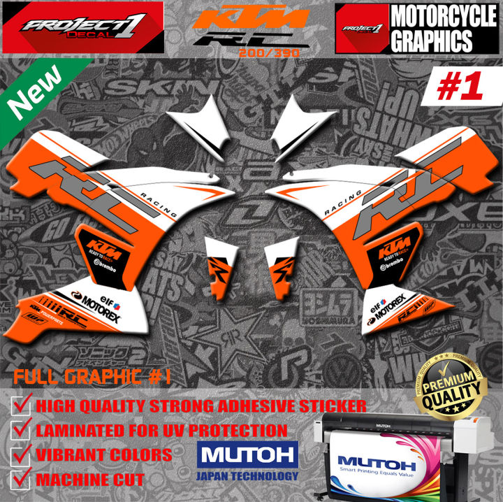 KTM RC Full set decals (premium laminated sticker) | Lazada PH