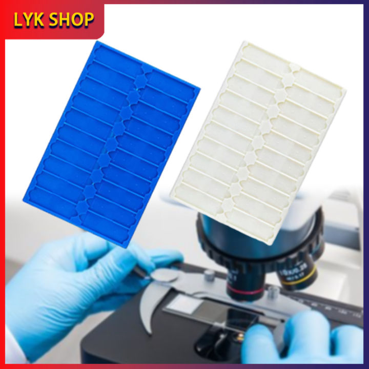 20 Capacity Microscope Slide Tray Plastic Slides Drying Plate Lab ...