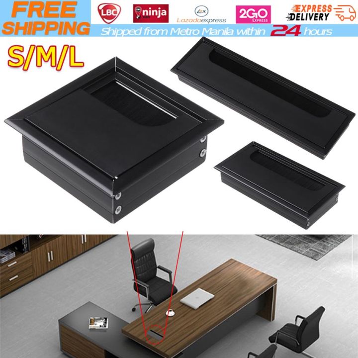 【Local Warehouse】【S/M/L】1PC Aluminum Alloy PC Desk Rectangle Wire Cable ...