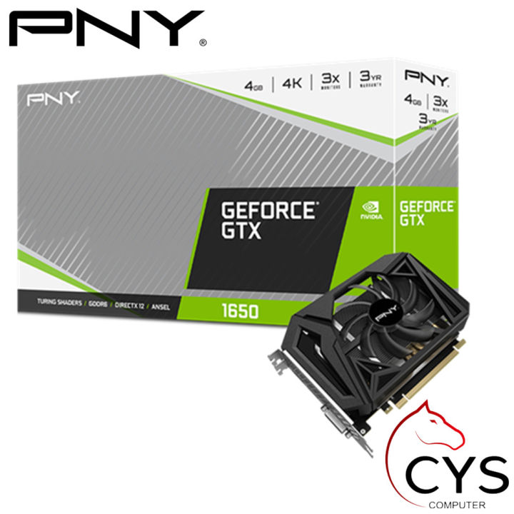 PNY GEFORCE GTX 1650 SINGLE FAN 4GB GDDR6 128BIT | Lazada