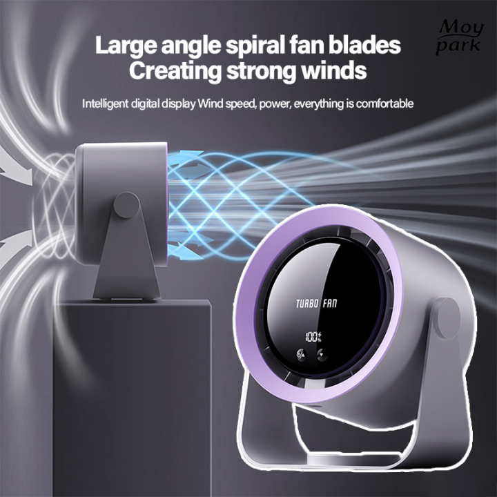 Mini Fan Rechargeable Turbo Fan High Speed Air Circulation Desk Fan ...