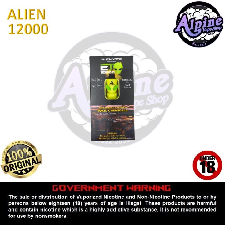 Alien 12000 Disposable Vape Pod | Lazada PH