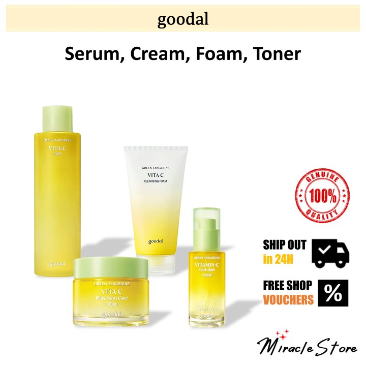 Goodal Green Tangerine Vita C Toner Cleansing Dark Spot Serum Cream ...