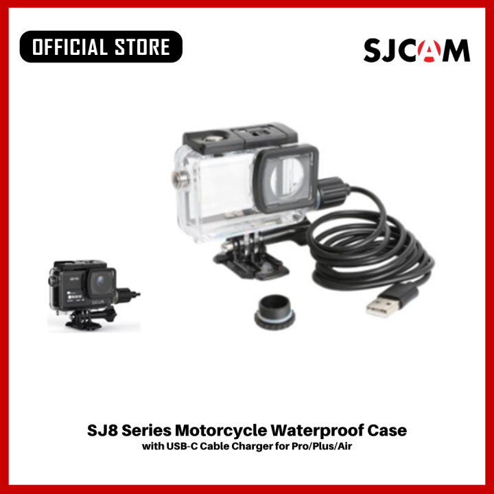 SJCAM SJ8 Series Motorcycle Waterproof Case with USB-C Cable Charger ...