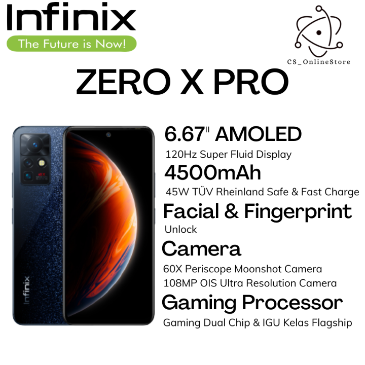 Infinix ZERO X PRO 6.67inches 60X Periscope Moonshot Camera Prosesor Gaming Dual-Chip & IGU ...