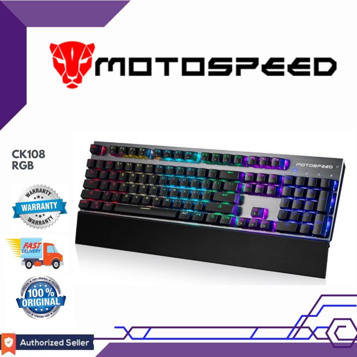 Motospeed CK108 Micro RGB Wired Gaming Keyboard Blue Silent Switches | Lazada PH