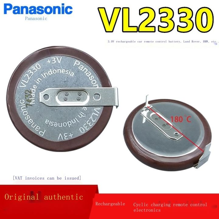 New-original๑ Panasonic VL2330 battery 3V rechargeable car remote ...