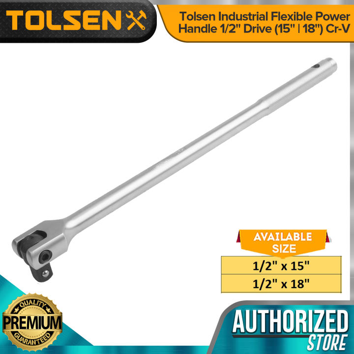 Tolsen Industrial Flexible Power Handle 1/2" Drive (15" | 18") Cr-V ...