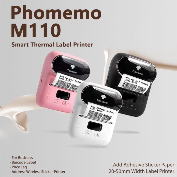 Phomemo M110 Bluetooth Label Maker Machine for iPhone & Android Phones, Portable Wireless Label ...