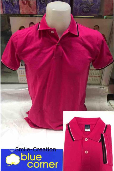 Blue corner Men's polo shirt #4(Fuchsia) | Lazada PH