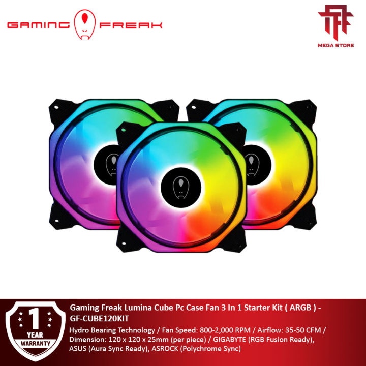 Gaming Freak Lumina Cube Pc Case Fan 3 In 1 Starter Kit ( ARGB ) - GF ...