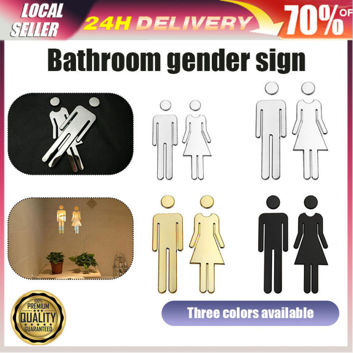 Restroom Bathroom Signage Toilet Sign Sticker Acrylic signboard Woman ...