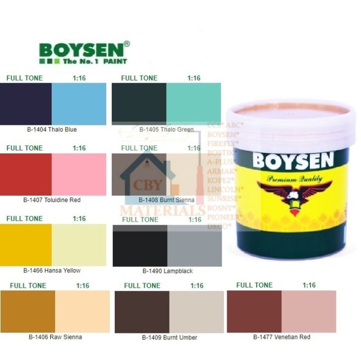 BOYSEN Premium Quality Acri Latex Interior/Exterior Paint 1/4 Liter ...