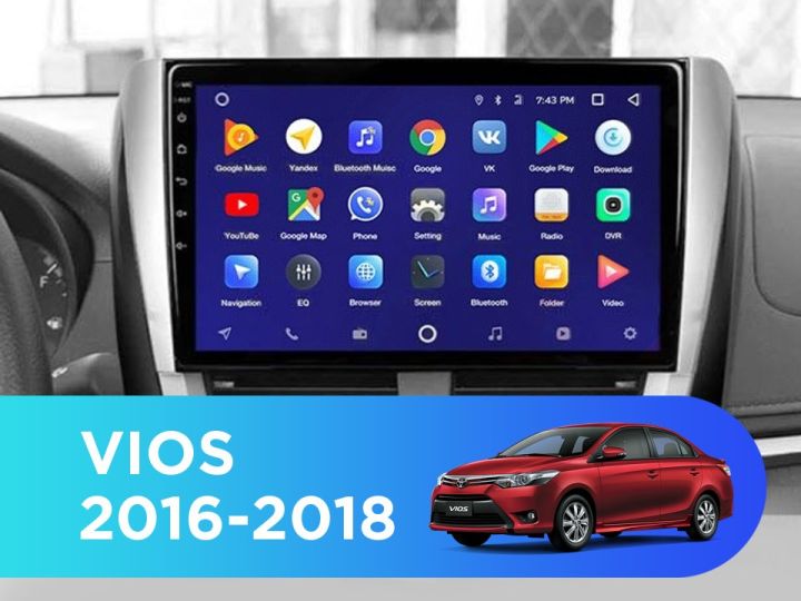 Toyota Vios 2016- 2018 10 inches Android 10 Plug And Play with AHD ...
