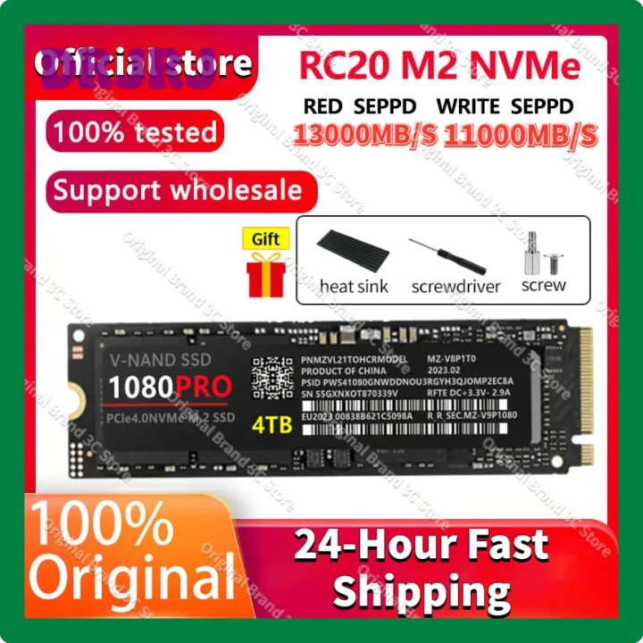 DRJRJ 1080 pro 4tb ssd nvme m2 pcie 4,0x4 500gb 1tb 2tb 8tb interne ...