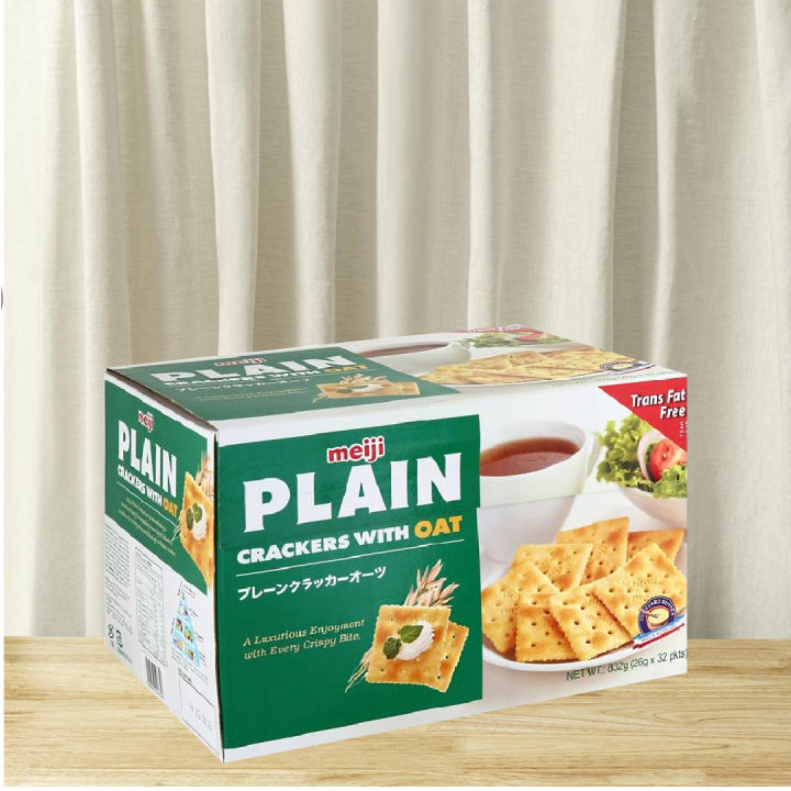 Meiji Plain Crackers Biscuits Oats Japan【Original / Oats】Meiji Cracker ...