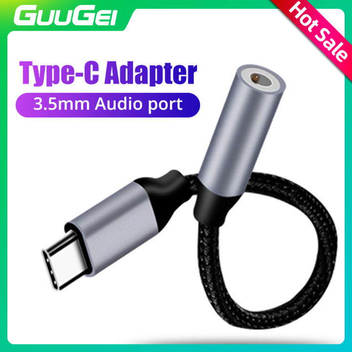 GUUGEI Type C Audio Adapter Cable Usb Type-C To 3.5mm Headphone ...