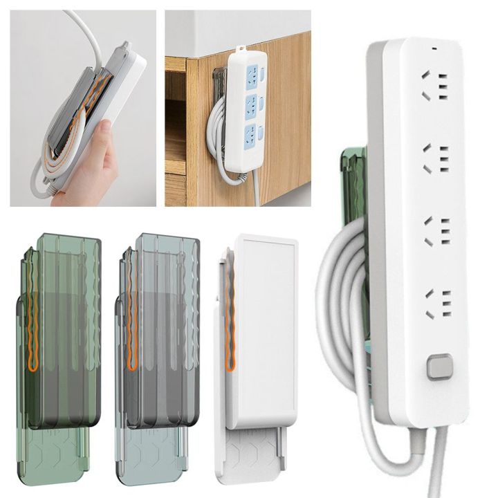 Powerful No punching Wall-Mounted Traceless Socket Holder Cable Socket ...