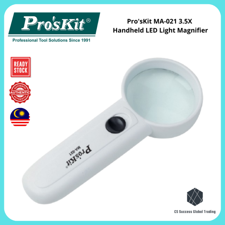 🔥Hot Product🔥 Pro'sKit MA-021 3.5X Handheld LED Light Magnifier | Lazada