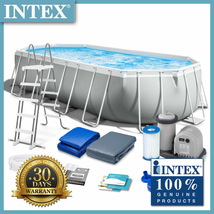 Intex 26798 Prism Frame Oval Pool 20ft x 10ft x 48 | Lazada PH