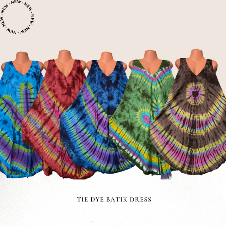 Authentic Tie Dye Batik Daster/Dress/Pambahay for Women (Sleeveless ...