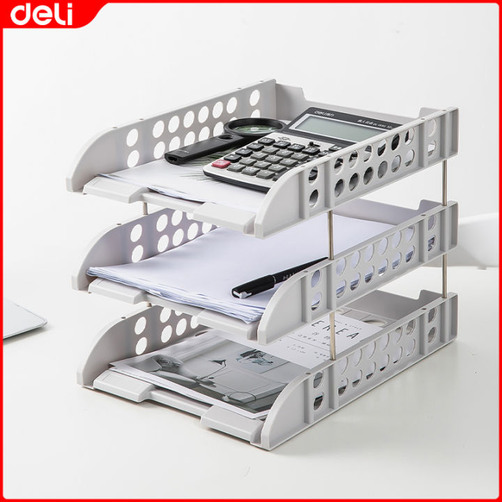 Deli Three-Column File Data Storage Rack High Quality Hips Material ...