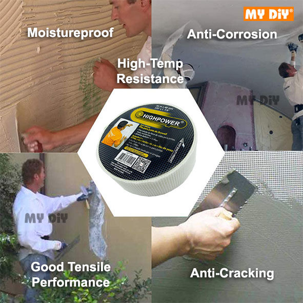 MYDIYSDNBHD - FiberGlass Tape 48mm x 45m White Fiber glass mesh Tape ...