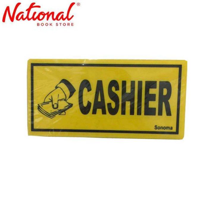 Sonoma Signage 4X8 Inches Yellow Cashier - Business Supplies Supplies ...