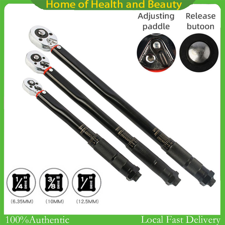 1/2 3/8 1/4 Torque Wrench 5-210 N.m Ratchet Adjustable Spanner Key Kit ...
