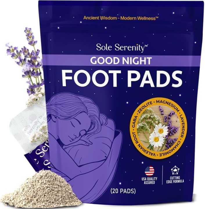Zeolite Good Night Foot Pads with Magnesium Glycinate, Ashwagandha ...