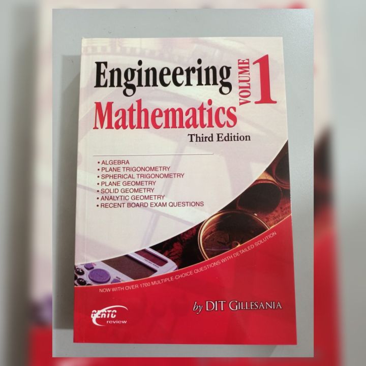 Engineering Mathematics Volume 1 third edition By: Gillesania | Lazada PH