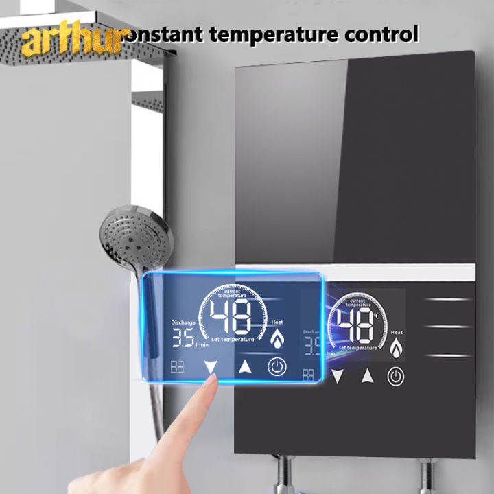 ARTHUR NEW Thermostatic Water Heater Electric LCD Touchscreen Instant ...