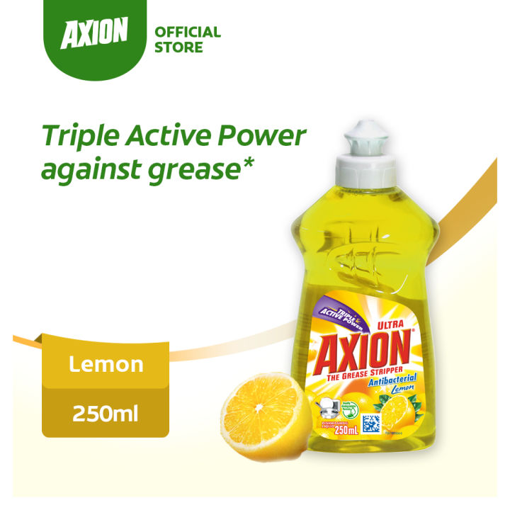 Axion Antibacterial Dishwashing Liquid Lemon 250ml + | Lazada PH
