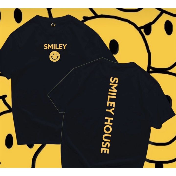 เสื้อสกรีนหน้า-หลัง SMILEY HOUSE | Lazada.co.th
