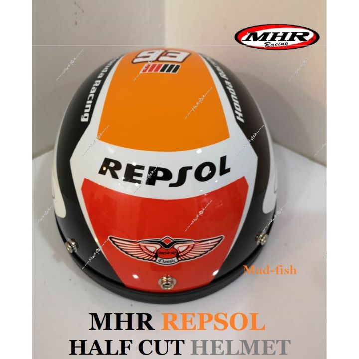 MHR REPSOL HALF-CUT HELMET | Lazada