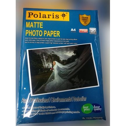 Polaris Matte Photo Paper 230gsm A4 20sheets/pack | Lazada PH