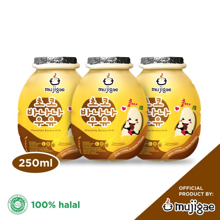 [Paket isi 3] Mujigae by Wonhae Banana Milk Chocolate 250ml | Lazada ...
