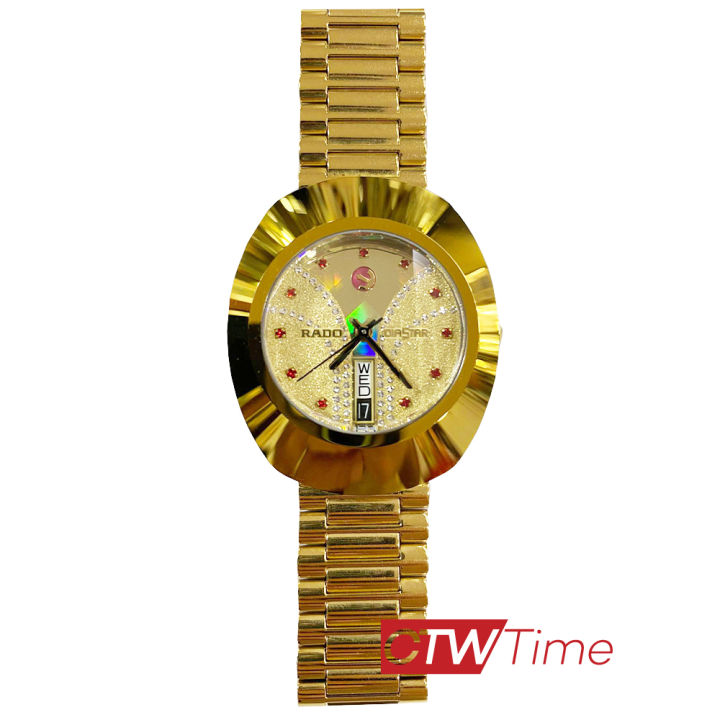 Rado Diastar นาฬิกาข้อมือสุภาพบุรุษ Automatic ทับทิมแดง สายทอง รุ่น ...