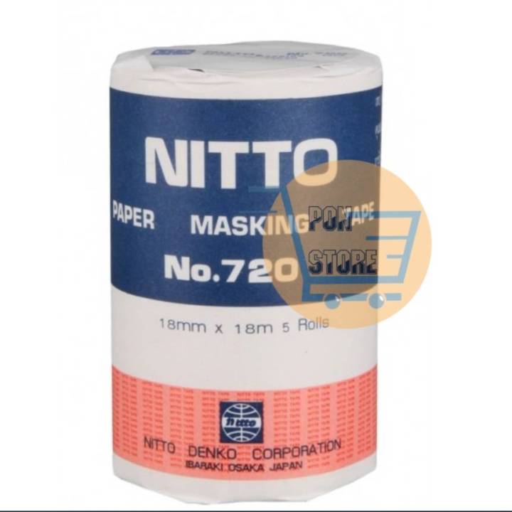 NITTO กระดาษกาว เทปกาว นิตโต้ Nitto NO.720 (18mm x 18m) ราคาต่อ 1 ม้วน ...
