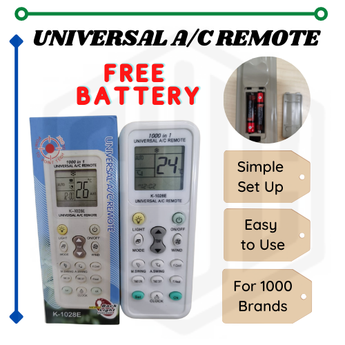 Universal Low Power Consumption K-1028E Air Condition Remote (FREE ...